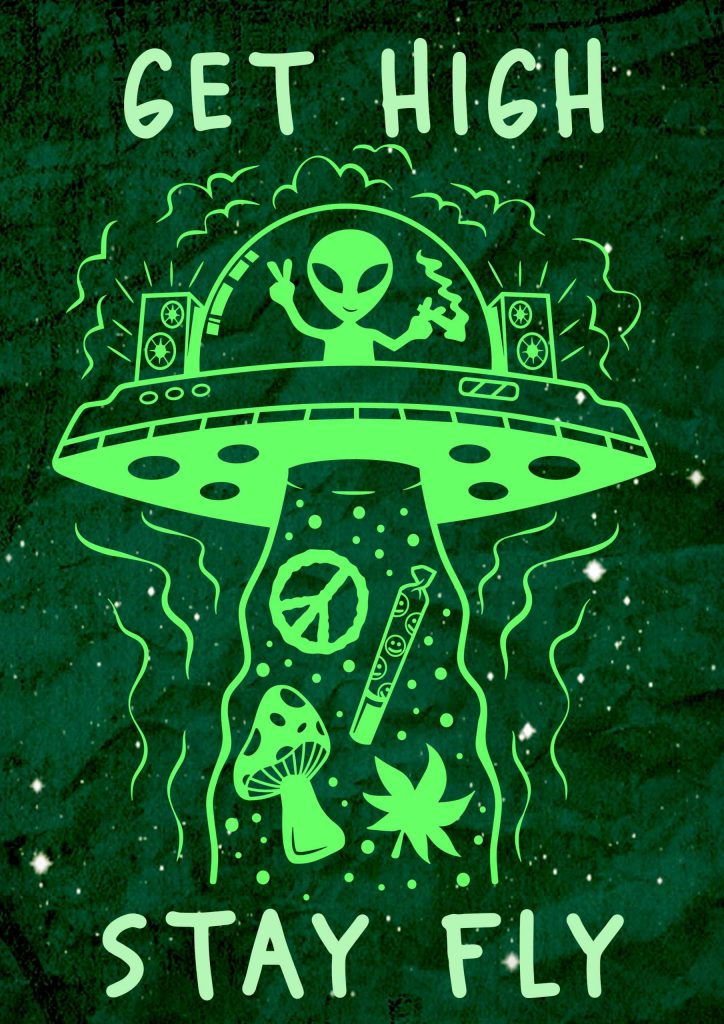 Get High Stay Fly A4 Stoner Poster - DrunkenMonk.in